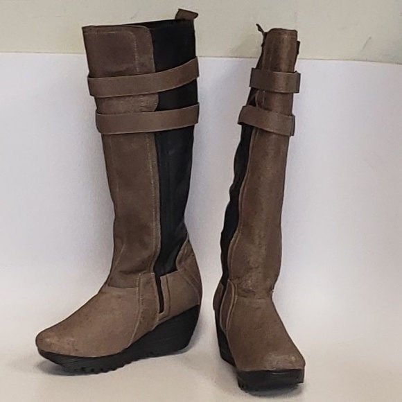 bernie mev. | Shoes | Bernie Mev Michy Leather Wedge Boots | Poshmark